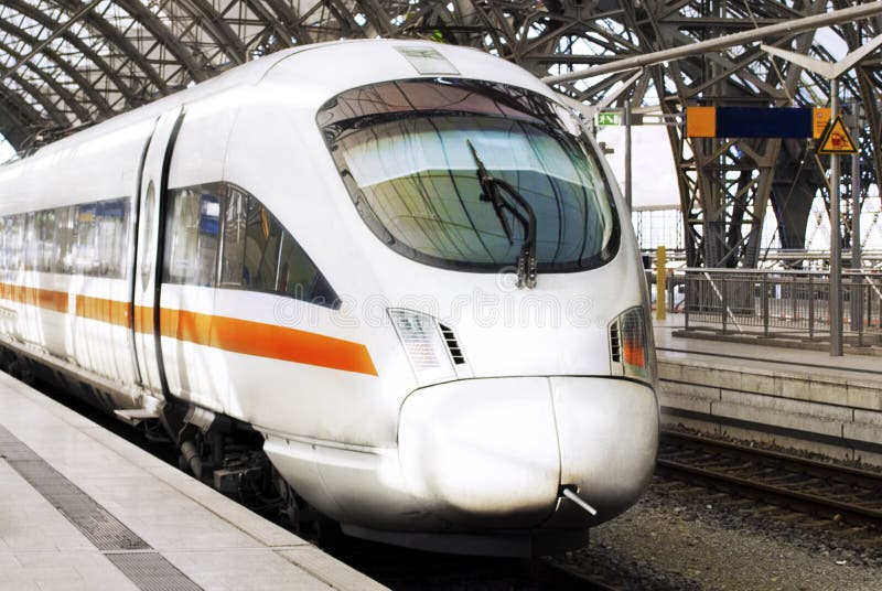 An ICE High Speed Train Stationing in Paris Gare De L Est Station ...