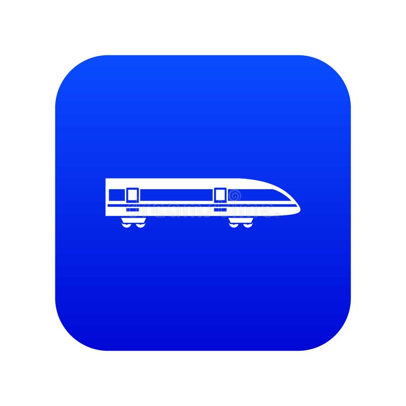 Modern High Speed Train Icon Digital Blue Stock Vector - Illustration ...
