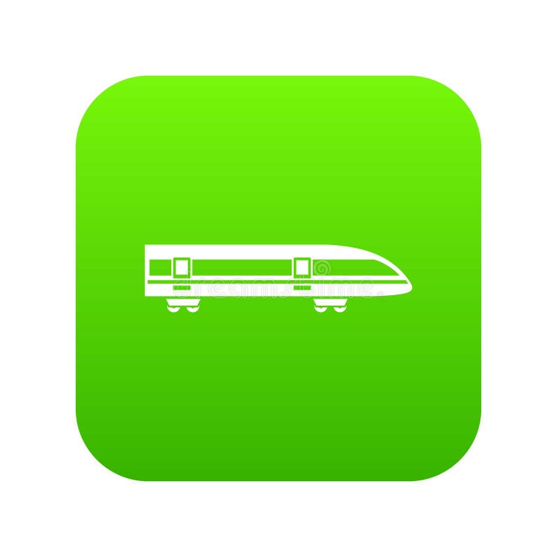 Modern High Speed Train Icon Digital Green Stock Vector - Illustration ...