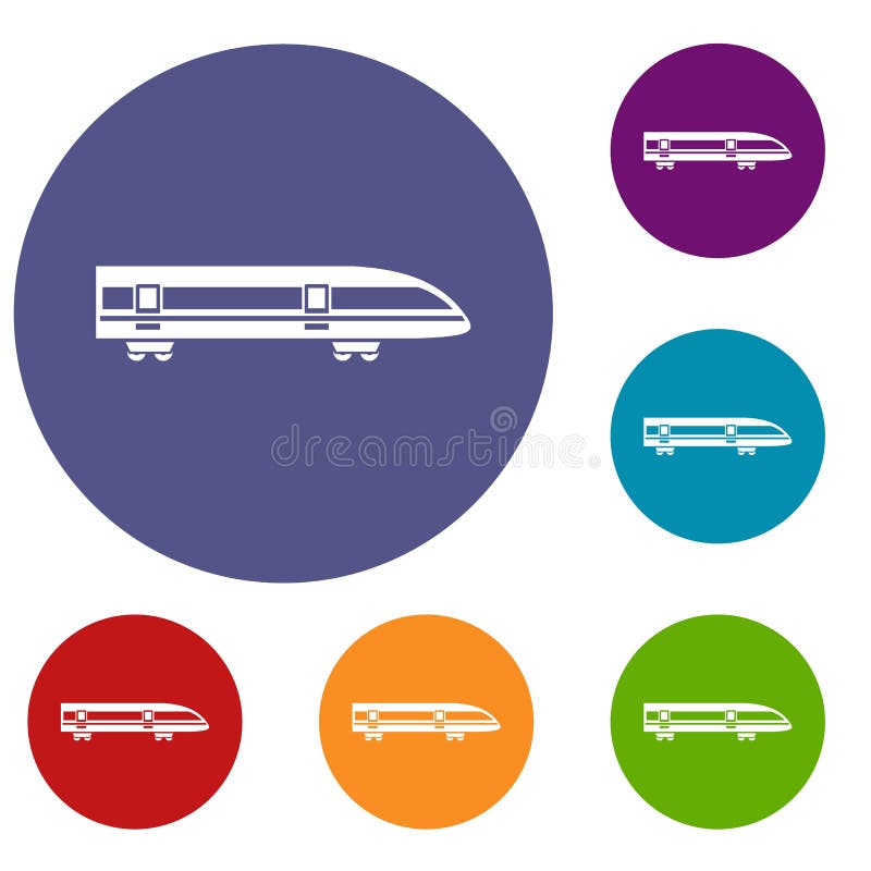 Modern High Speed Train Icon Digital Green Stock Vector - Illustration ...