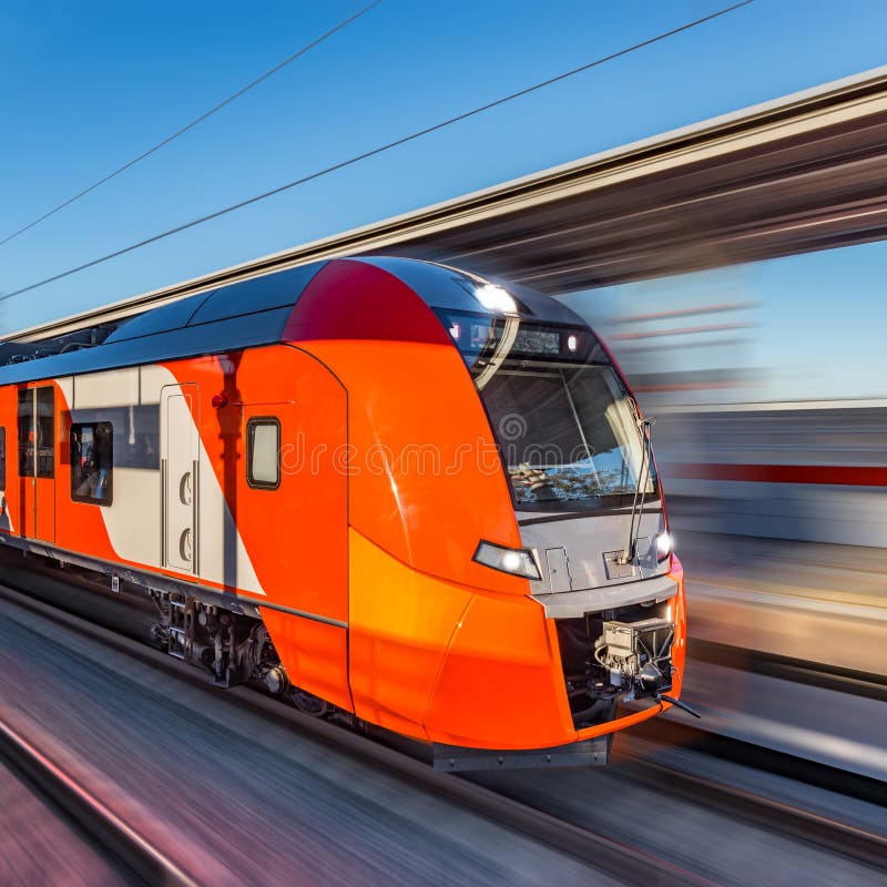 Modern high-speed train. stock photo. Image of russian - 130493698