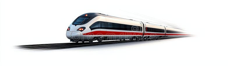 Modern HighSpeed Train in Motion on a Clear Background for Travel and ...