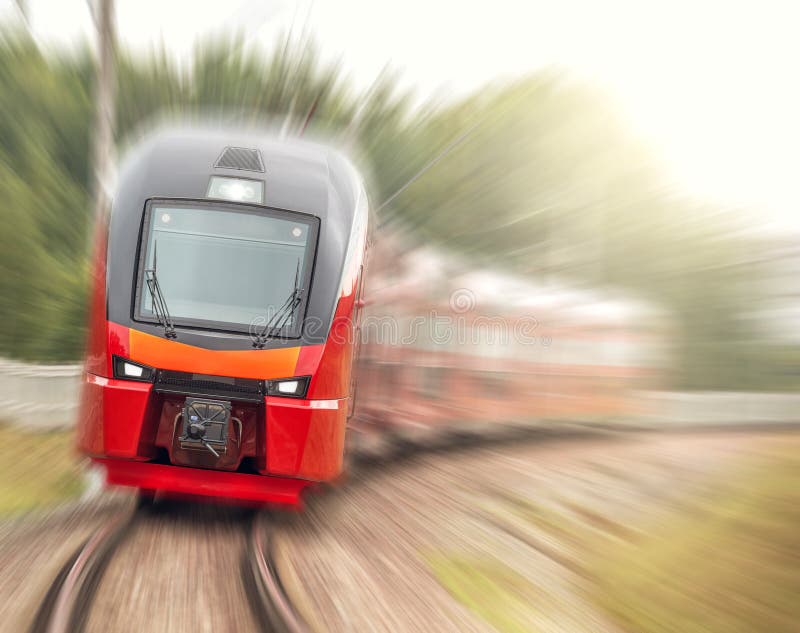 Modern high-speed train. stock photo. Image of city, electric - 59447064