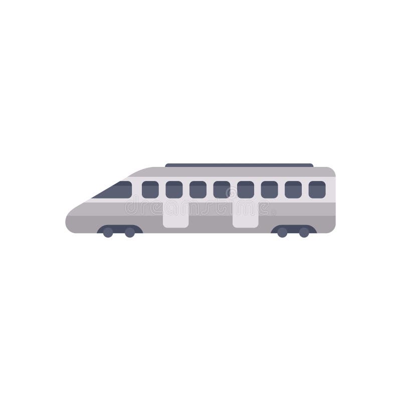 Modern High Speed Train Moving on Railway Track Stock Illustration ...