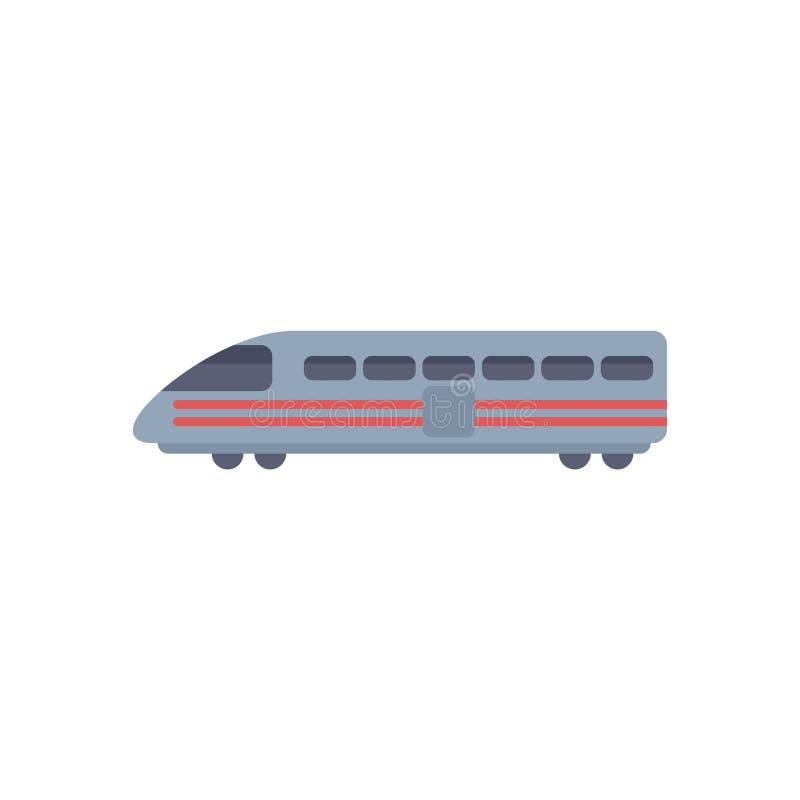 Modern High Speed Train Moving Left Side View Stock Illustration ...