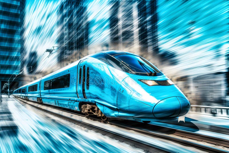 Modern High Speed Train. Neural Network AI Generated Stock Illustration ... Modern High Speed Train. Neural Network AI Generated Stock Illustration ...