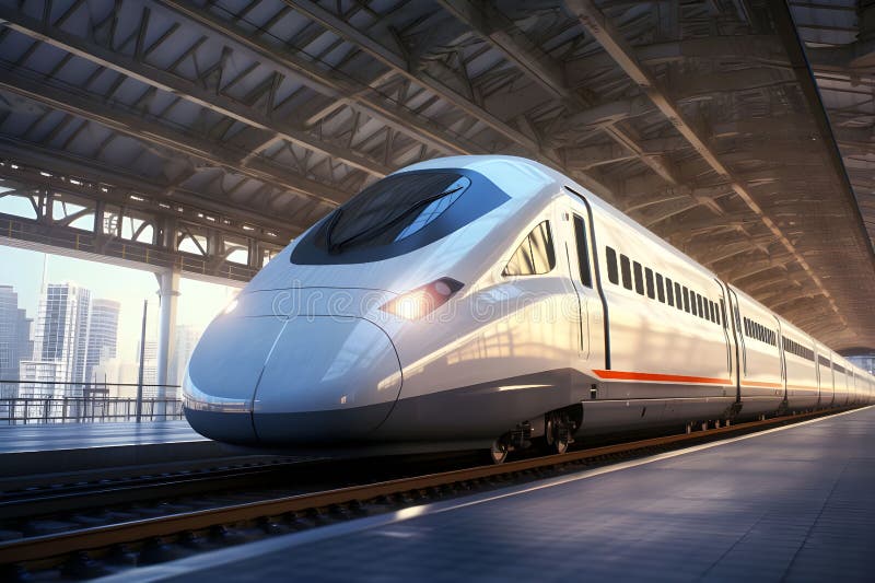 Modern High-speed Train on the Platform - Ai Generated Stock ...
