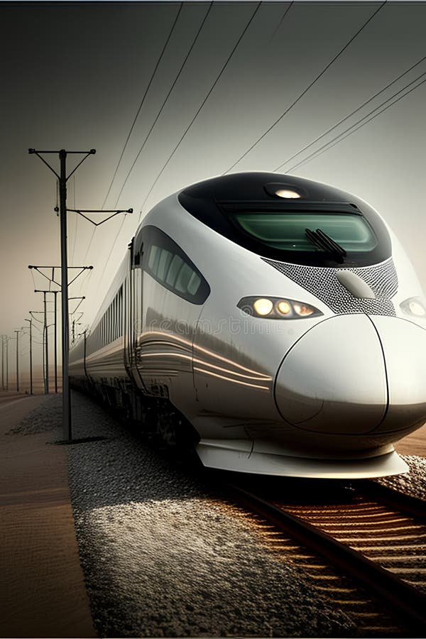 Modern High-speed Train on the Railway Station. Railway Station Stock ...