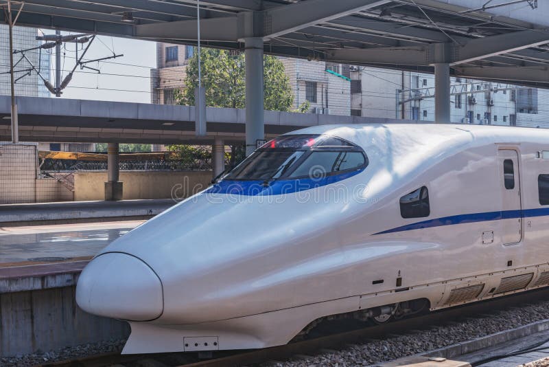 Modern High-speed Train Stands by the Platform Stock Photo - Image of ...
