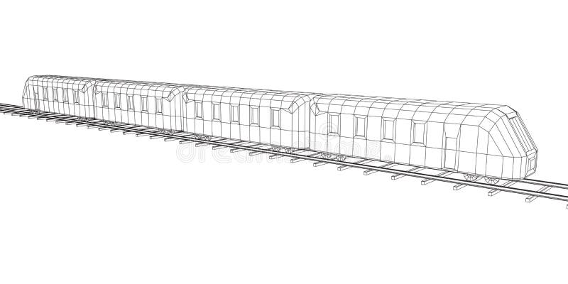 Subway Train Blueprint Stock Illustrations – 169 Subway Train Blueprint ...