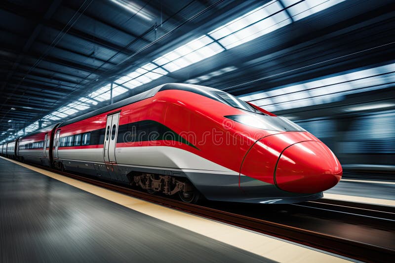 A Modern High-speed Train. High-speed Subway in the Subway Stock Image ...