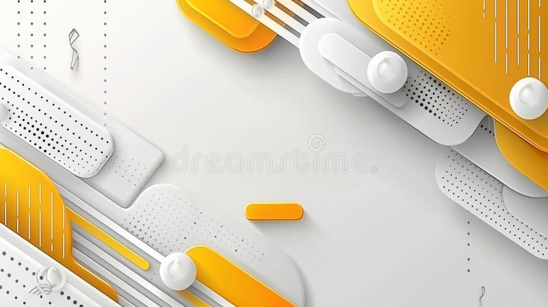 Modern High-Tech Abstract Design with Yellow and White Stock ...