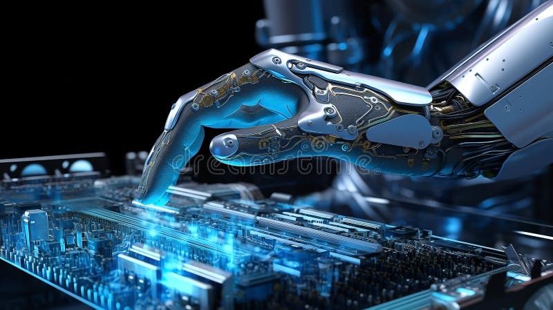 Modern High Tech Authentic Robot Arm Holding Contemporary Super ...