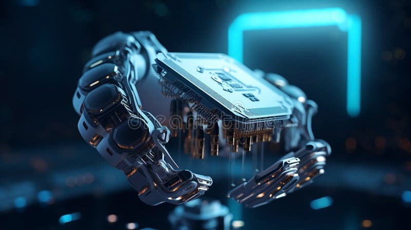 Modern High Tech Authentic Robot Arm Holding Contemporary Super ...