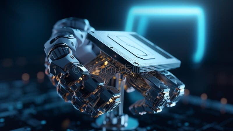 Modern High Tech Authentic Robot Arm Holding Contemporary Super ...