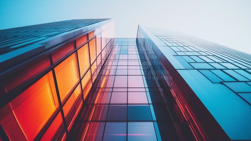 Modern High-tech Building. Cyberpunk Stock Illustration - Illustration ...