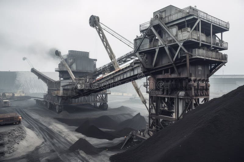 Modern, High-tech Coal Mine with Advanced Equipment and Technology ...