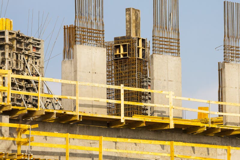 Modern High-tech Construction Site. Stock Photo - Image of girder ...