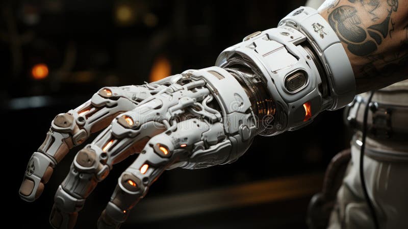 Modern High-tech Medical Cybernetic Bionic Hand Prostheses, Artificial ...