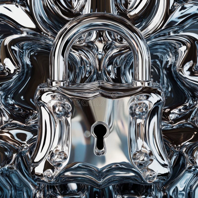 A Modern, High Tech Padlock with a Binary Code Background Stock Photo ...