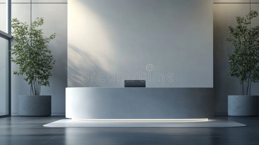 Modern High-Tech Podium with Clean Lines and Matte Finish Stock ...