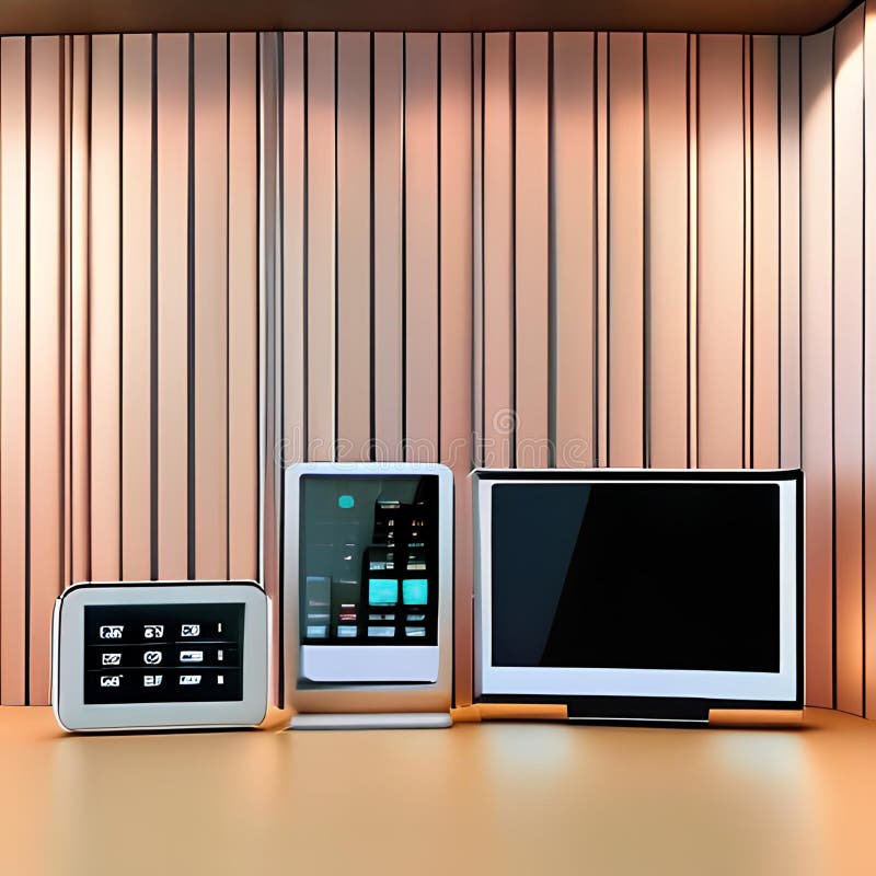 A Modern, High-tech Smart Home Control Center with Touchscreens ...