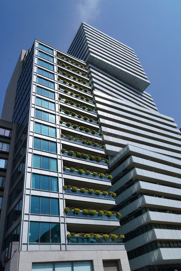 Modern Highrise Apartment Building Editorial Photography - Image of ...