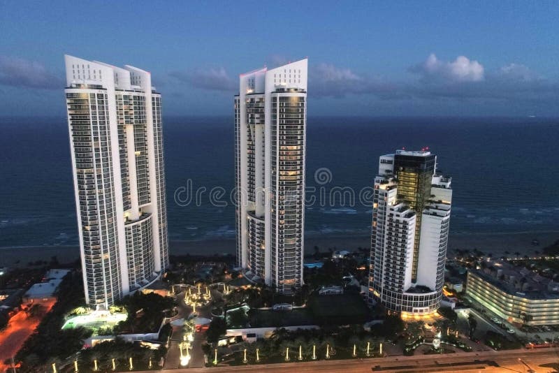 Modern Highrise Beachfront Condominiums Stock Image - Image of sunny ...