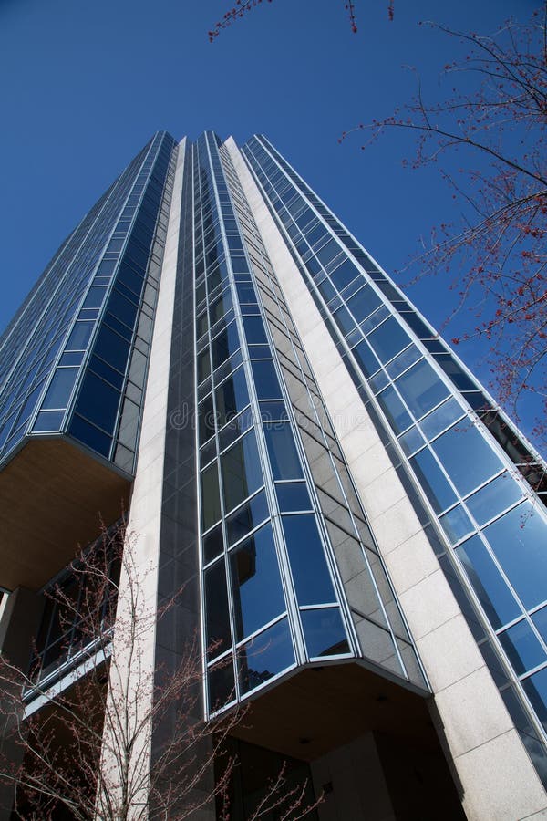 Modern Highrise Building Sky Stock Photo - Image of building, midtown ...