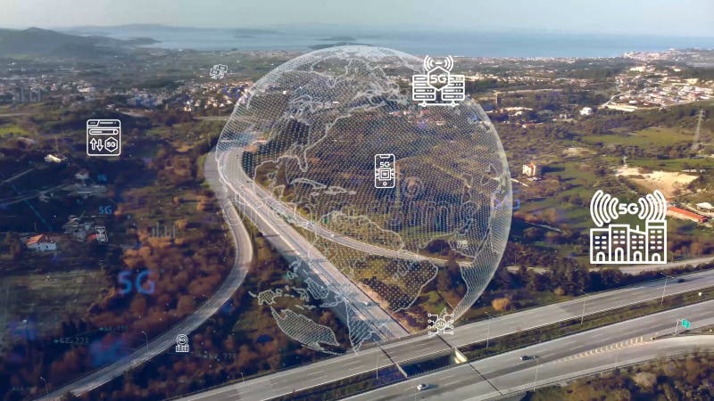 Modern Highway and Data Technology Concept. Smart Transportation. ITS ...