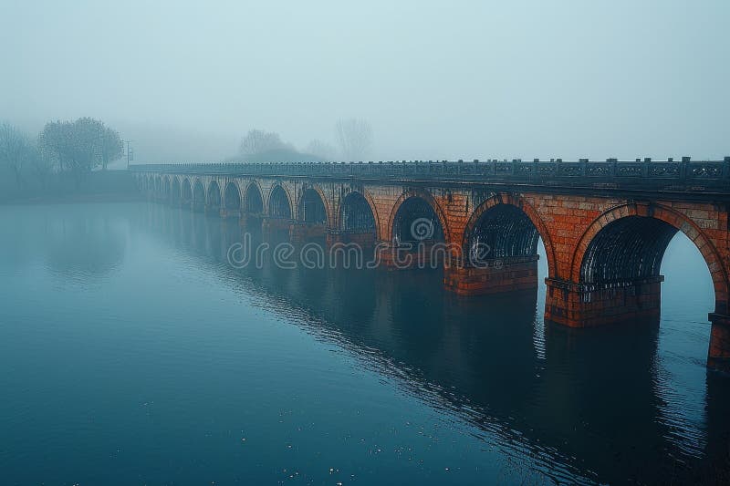 Modern Highway on Pillars Above Water a Stunning Long Bridge and ...