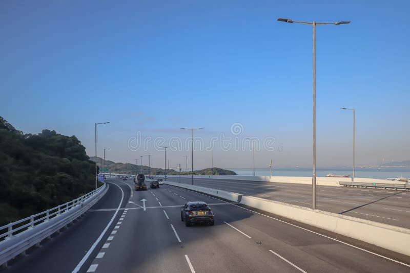 Modern Highway Scene in Urban Development, HK Dec 3 2024 Editorial ...