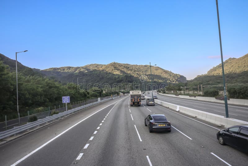 Modern Highway Scene in Urban Development, HK Dec 3 2024 Editorial ...