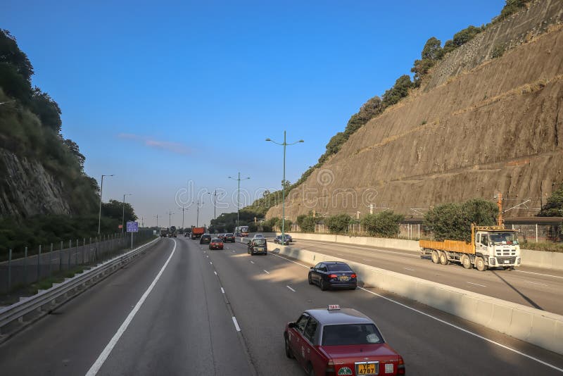 Modern Highway Scene in Urban Development, HK Dec 3 2024 Editorial ...