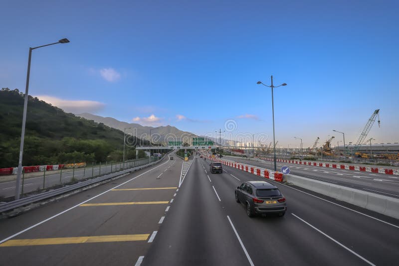 Modern Highway Scene in Urban Development, HK Dec 3 2024 Editorial ...