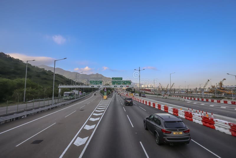 Modern Highway Scene in Urban Development, HK Dec 3 2024 Editorial ...