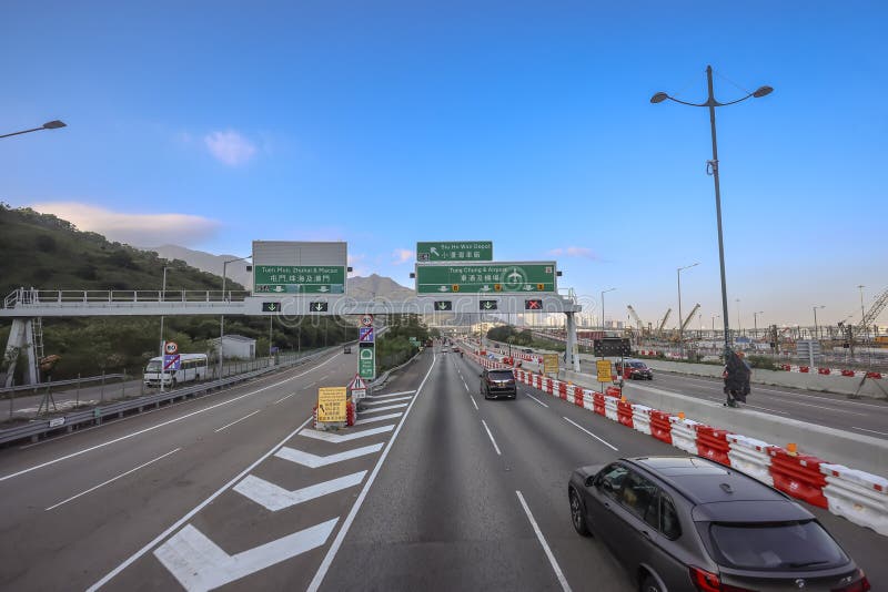 Modern Highway Scene in Urban Development, HK Dec 3 2024 Editorial ...