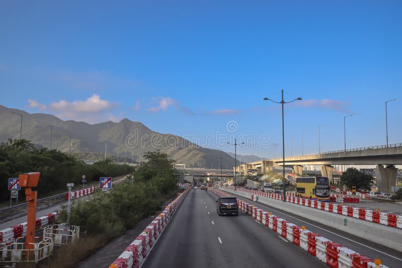 Modern Highway Scene in Urban Development, HK Dec 3 2024 Editorial ...