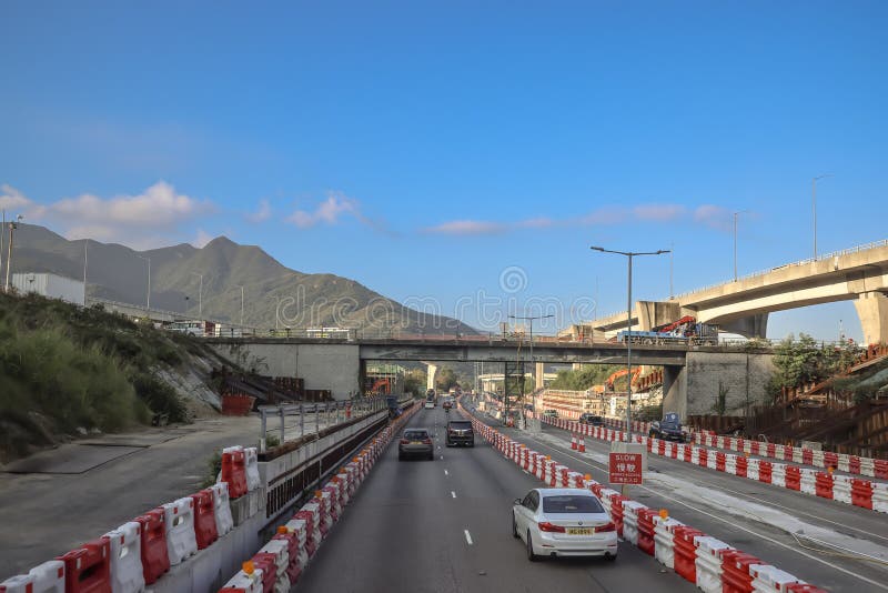 Modern Highway Scene in Urban Development, HK Dec 3 2024 Editorial ...