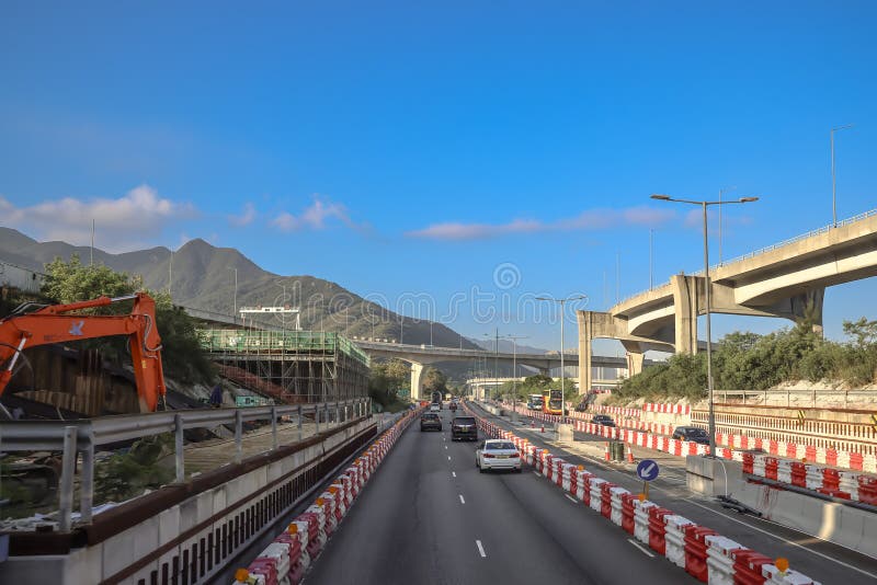 Modern Highway Scene in Urban Development, HK Dec 3 2024 Editorial ...