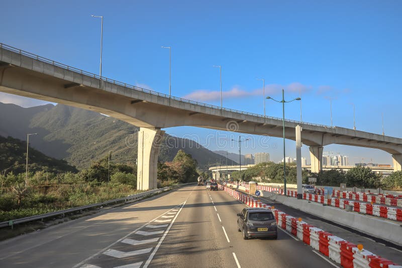 Modern Highway Scene in Urban Development, HK Dec 3 2024 Editorial ...