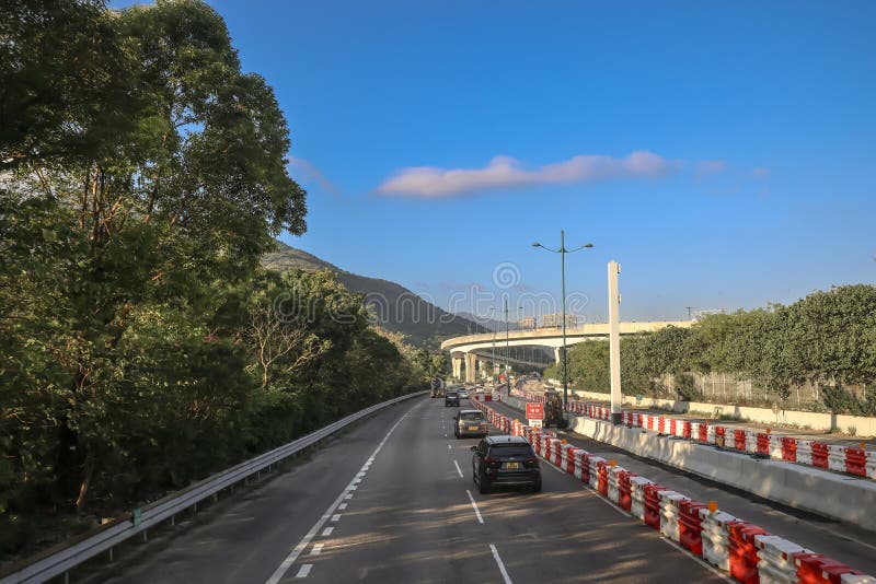 Modern Highway Scene in Urban Development, HK Dec 3 2024 Editorial ...