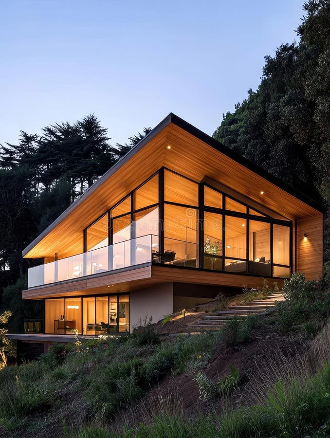 Modern Hillside Residence Design Contemporary Architecture Hillside ...