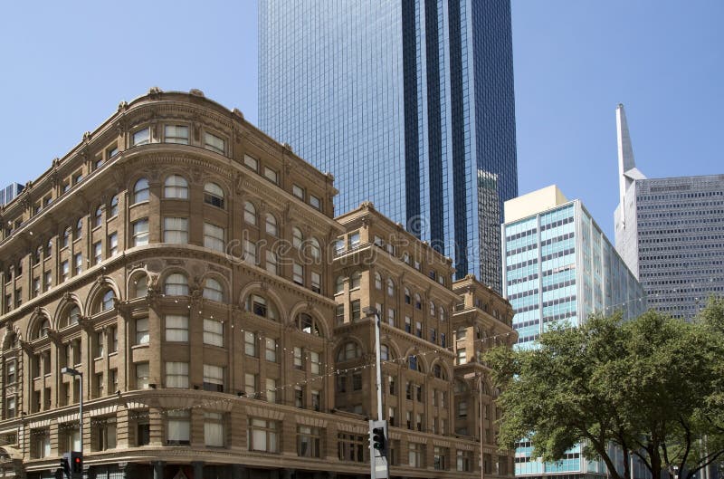 Modern and Historic Buildings in Downtown Dallas Stock Photo - Image of ...