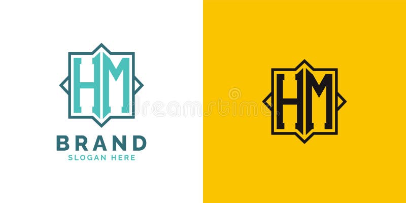 Modern HM Monogram Logo Design. Initial Letter HM Logo, Versatile ...