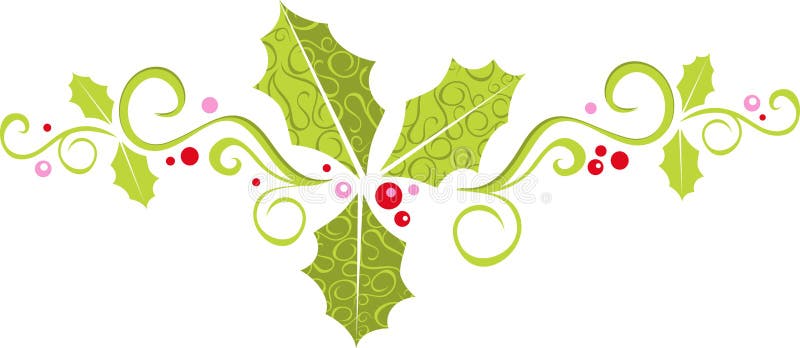 Modern holly banner stock vector. Illustration of curly - 11814556