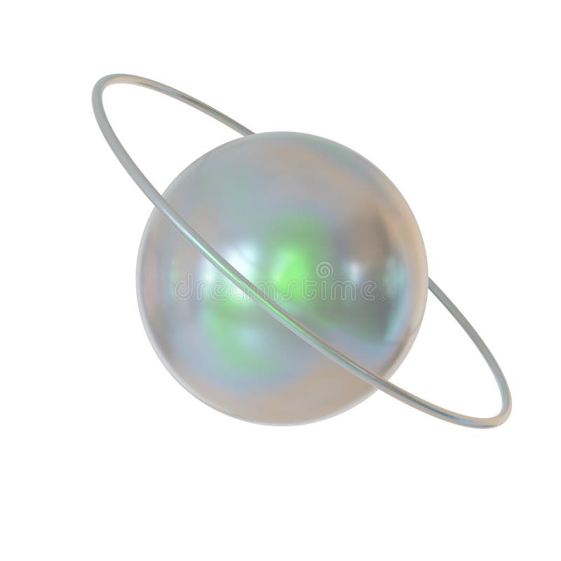 Modern Holographic Ball Shape. Realistic 3D Render Stock Illustration ...