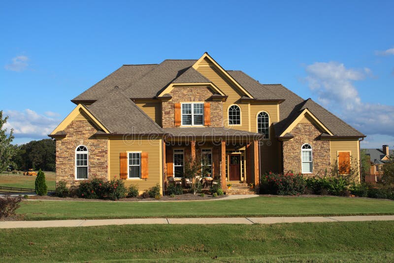 Upper class luxury home stock image. Image of neighborhood - 890663