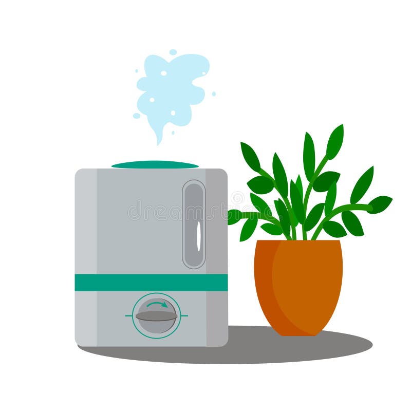 Humidifier. Flat Vector Illustration. Stock Vector - Illustration of ...