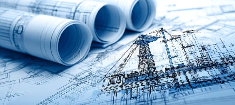 Modern Home Architectural Blueprint Concept with Innovative Structural Engineering Features ...